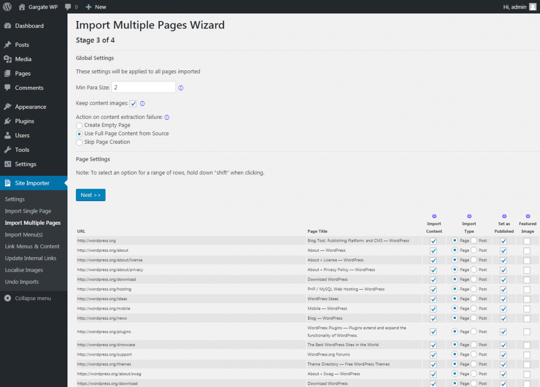 WordPress Import Plugin - Migrate Your Website Content, Menus & Images